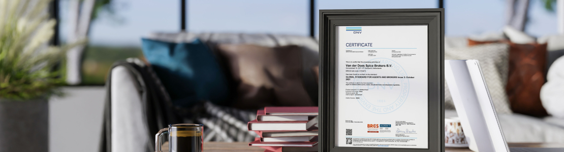 BRC AA for 2025 - Van der Does Spice Brokers